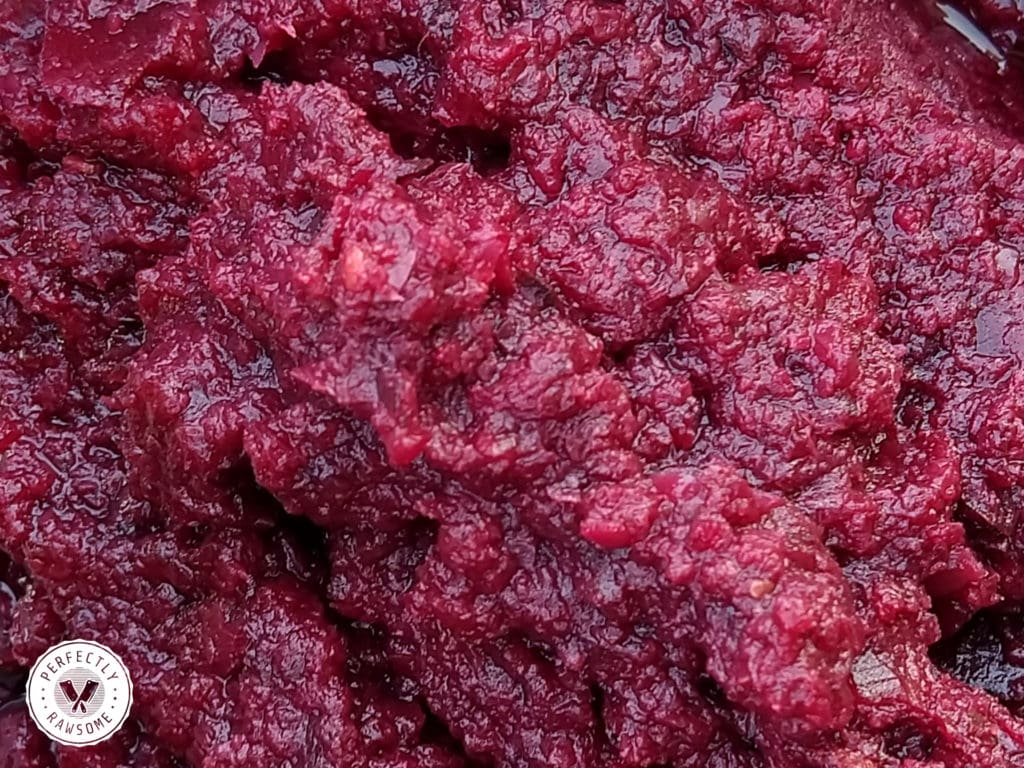 Purple Vegetable Mash Closeup - Perfectly Rawsome