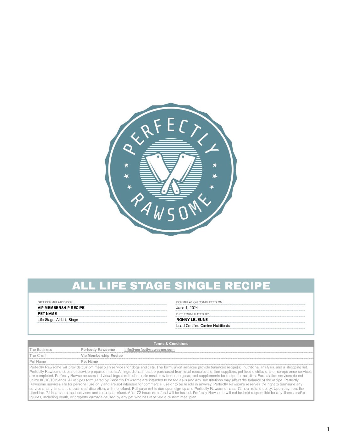 [RAW-CAT] Rabbit Single Protein - Perfectly Rawsome